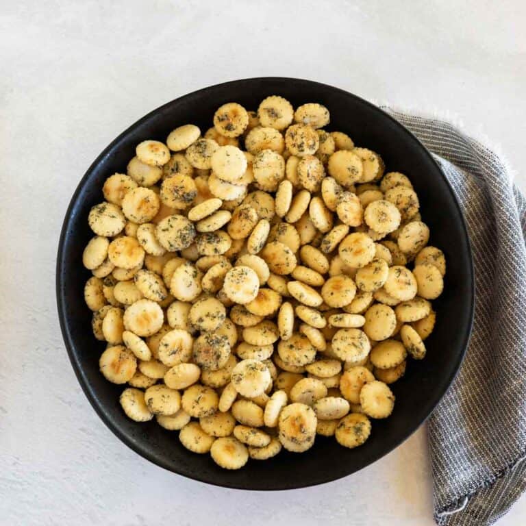 No Bake Ranch Oyster Crackers Recipe - Pitchfork Foodie Farms