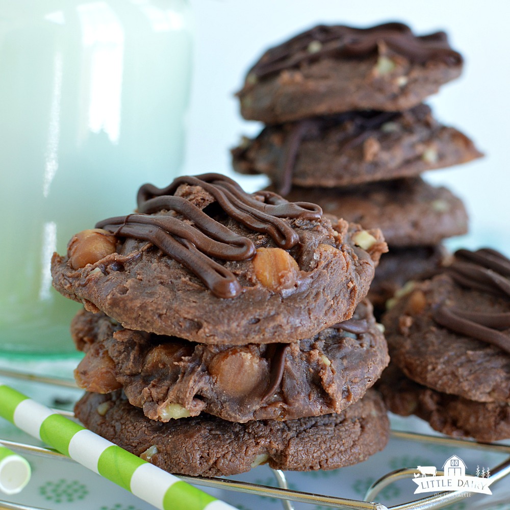 Fudgy Turtle Cookies Recipe - Pitchfork Foodie Farms