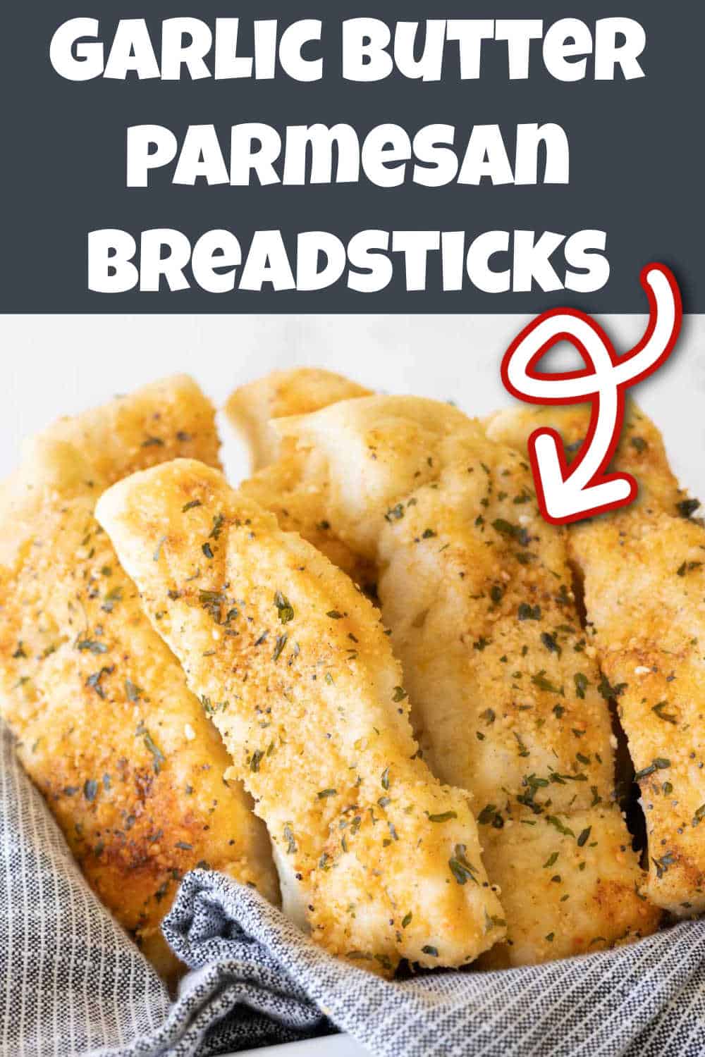 Soft Garlic Butter Parmesan Breadsticks - Pitchfork Foodie Farms