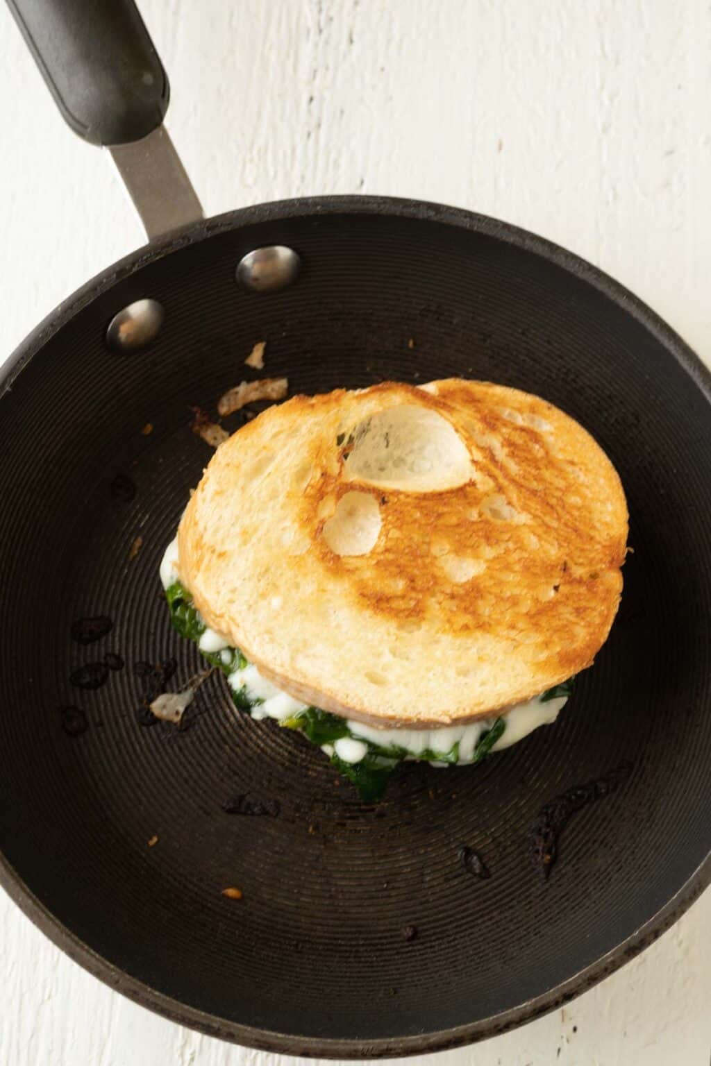 Easy Spinach Grilled Cheese Sandwich - Pitchfork Foodie Farms